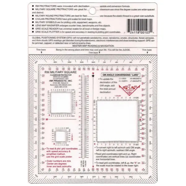 Military Square Protractor on Sale • Extreme Outfitters